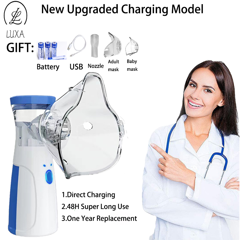 Rechargeable Portable Nebulizer Inhaler for Kids Adults Mini Healthcare ...