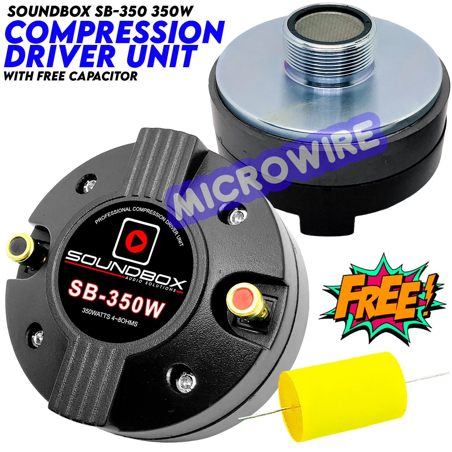 350W Soundbox Compression Driver Unit SB-350W With FREE Capacitor ...
