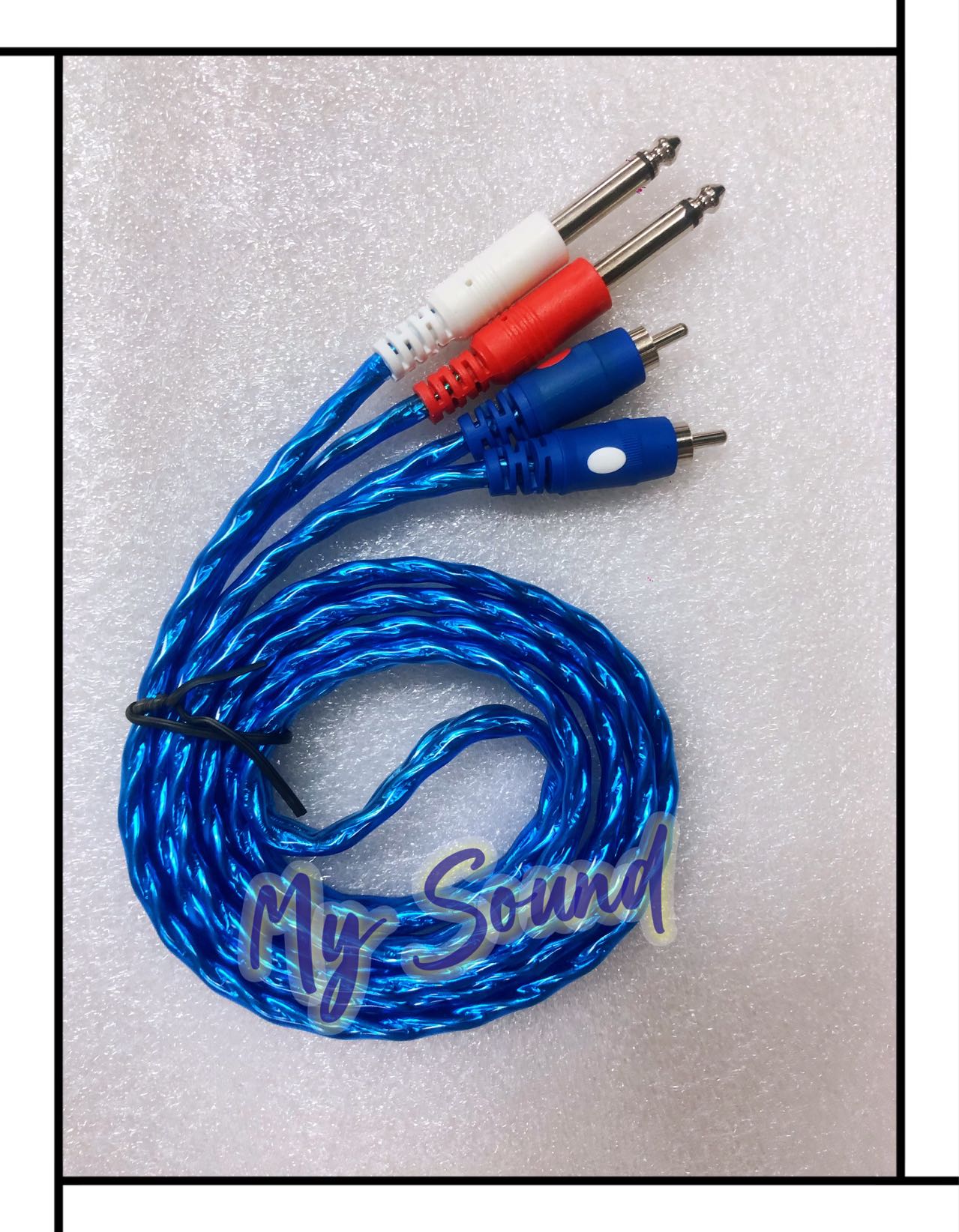 2PL-2RCA Heavy Duty 1.5M 2 Male RCA Plug to 2 Male PL 6.35mm 1/4 Mono ...