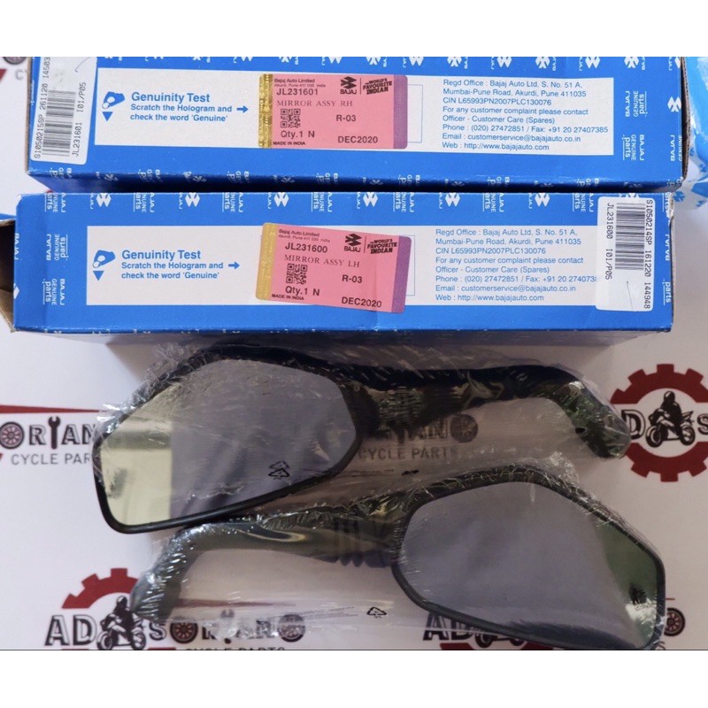 ROUSER NS150 NS160 NS200 DOMINAR 400 SIDE MIRROR ASSY LEFT JL231600 ...