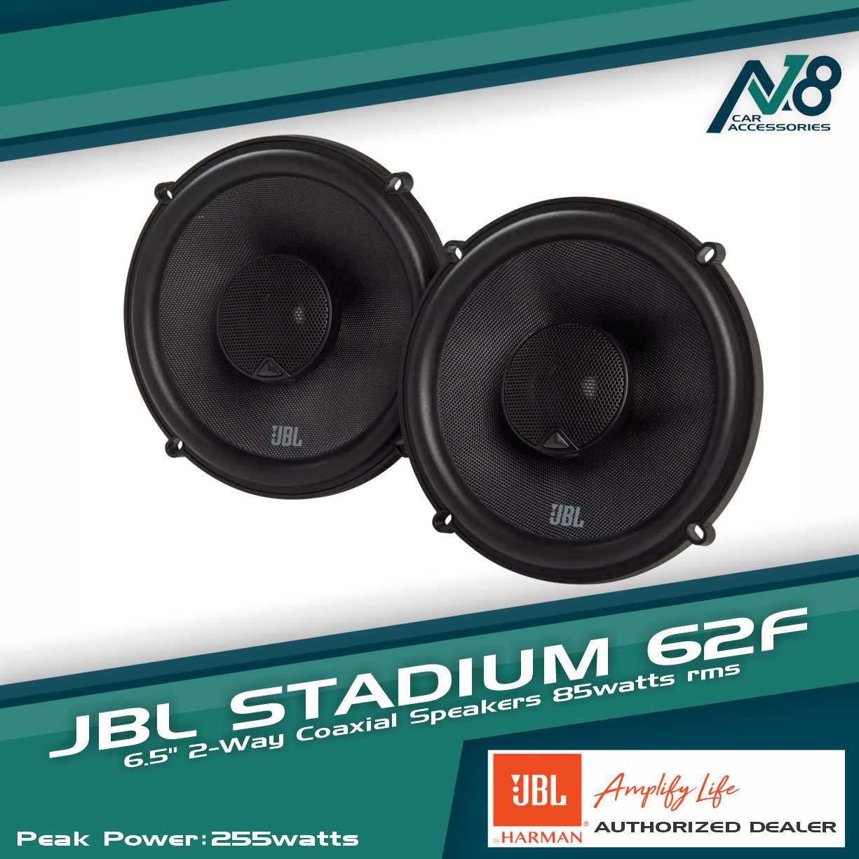 JBL Stadium 62F 6.5" 2-Way Coaxial Speaker System 85watts rms Genuine ...
