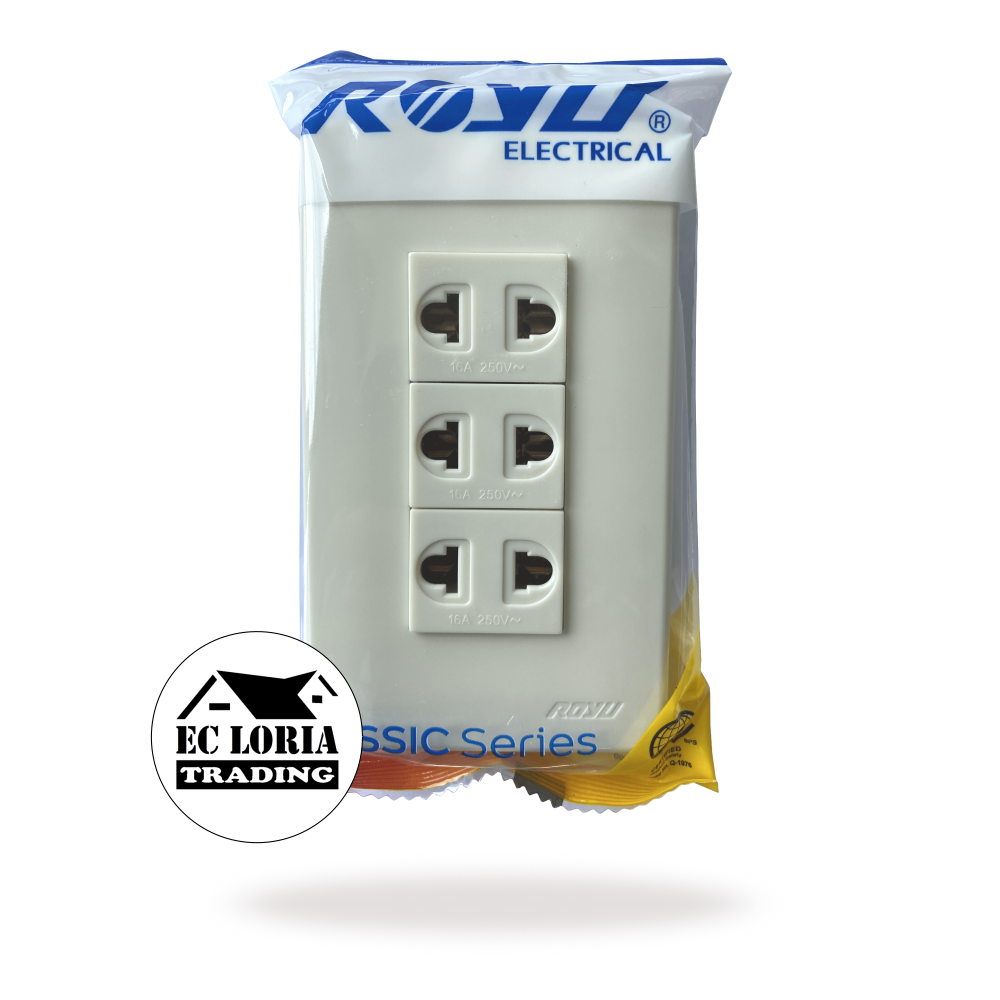 Royu Universal Outlet 1,2,3 Gang Set / Classic Series | Lazada PH