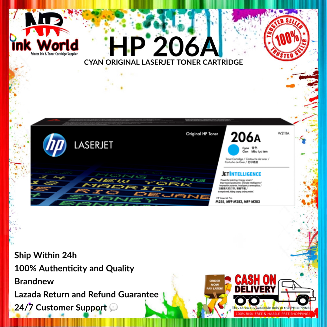 HP 206A Cyan Original LaserJet Toner Cartridge (W2111A) | Lazada PH