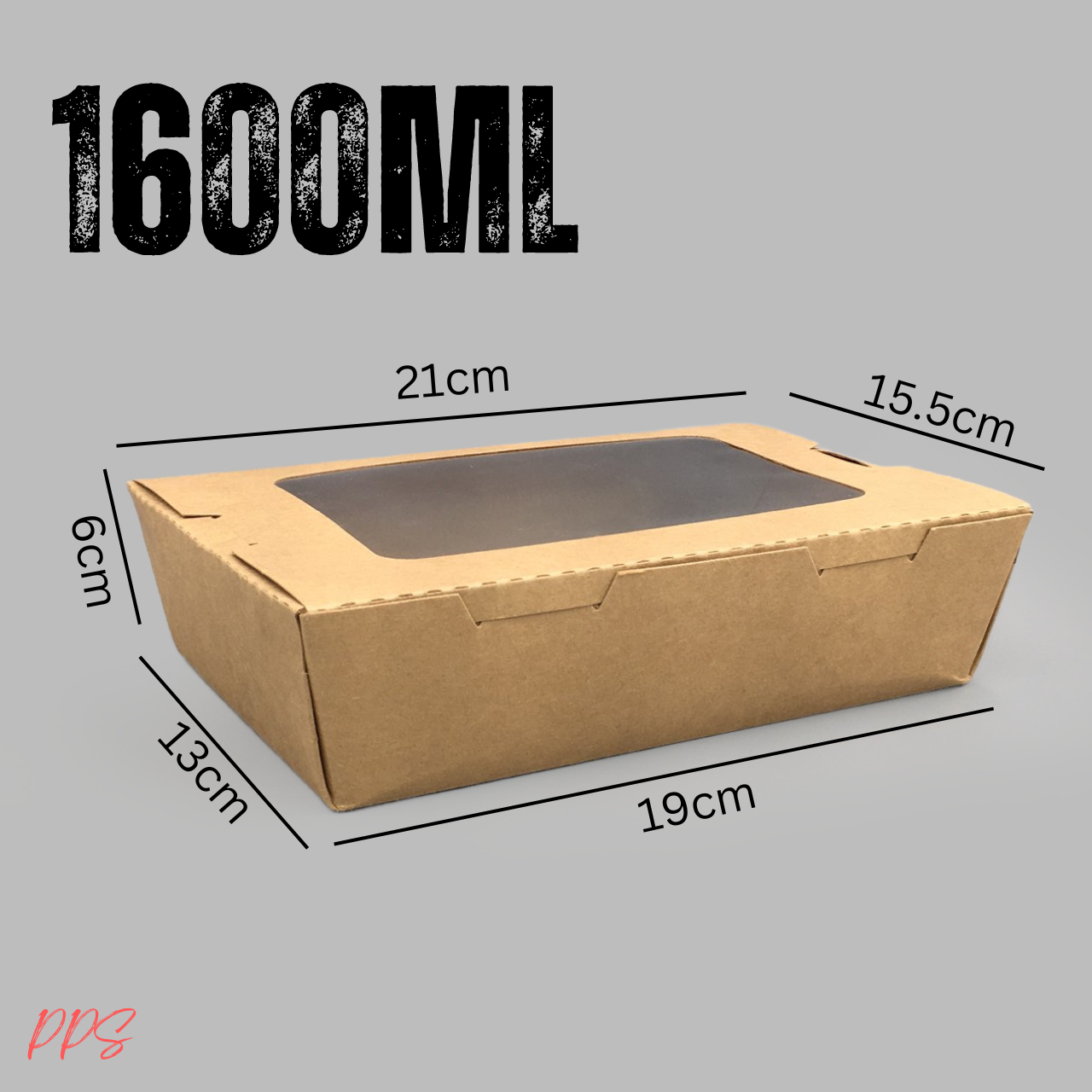 20pcs/50pcs Disposable Paper Meal Box Kraft Takeout Box Window Type ...