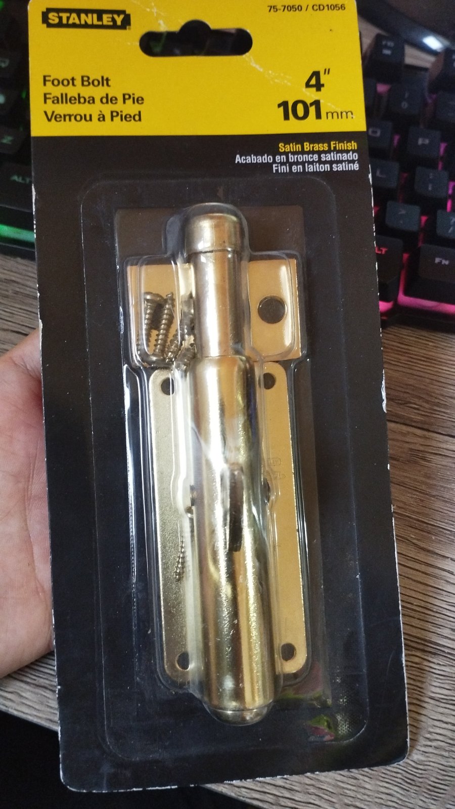 Stanley Door FOOT BOLT 4 Inch Color - Gold | Lazada PH