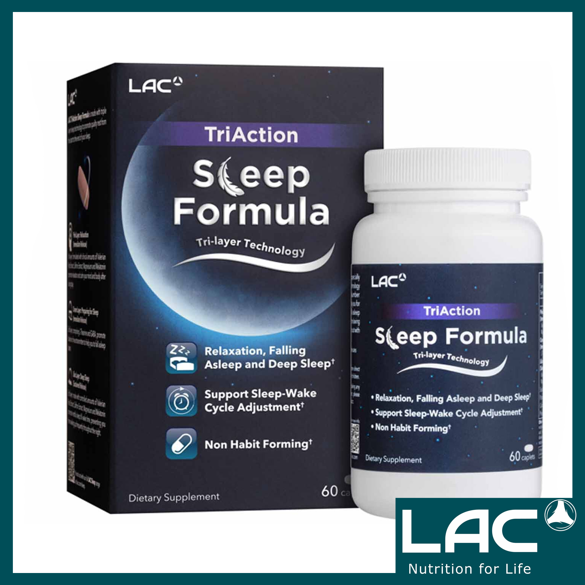 LAC Triaction Sleep Formula (60 caplets) ( Best by: April 2026) | Lazada PH