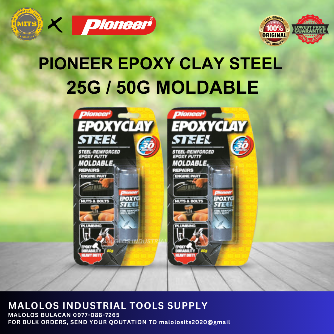 Pioneer Epoxy Clay Steel 25g / 50g MOLDABLE | Lazada PH