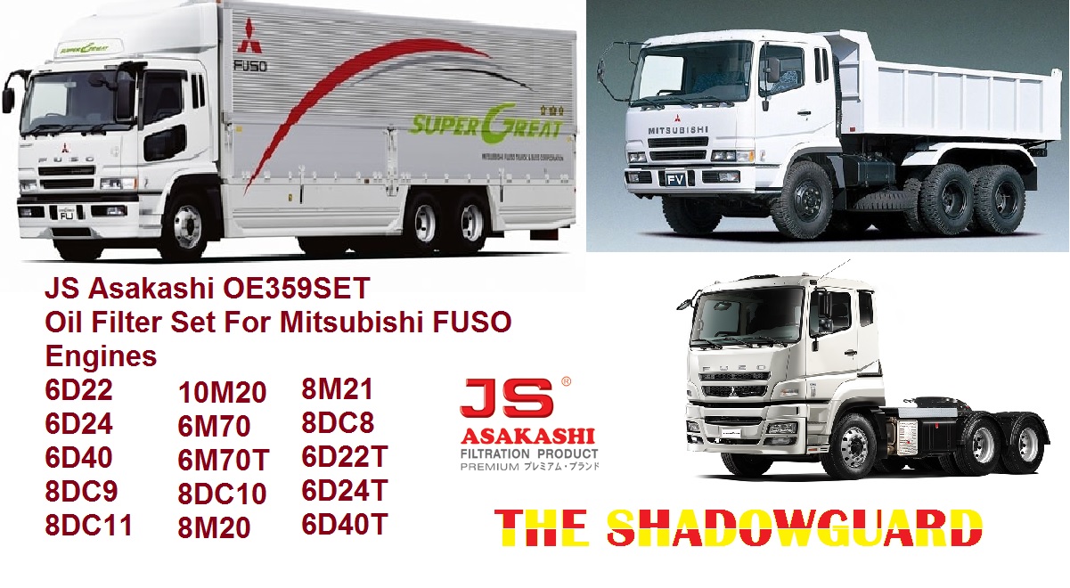 SuperGreat Oil Filter Set oe359set for Mitsubishi Fuso Super Great ...
