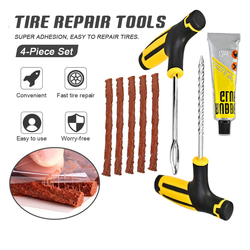 Auto Car Tubeless Tyre Puncture Plug Repair Tools Kit Car Tire ...