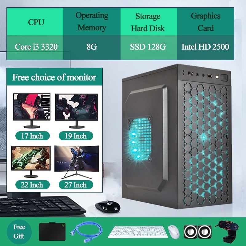 【COD】 Computer sets I7cpu Desktop Can be added 27 Monitor Office Gaming ...