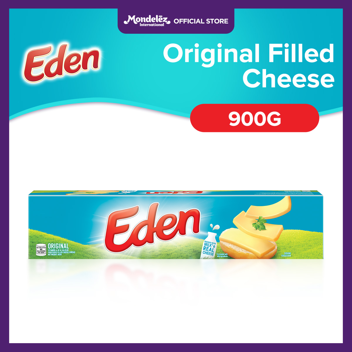 Eden Original - Processed Filled Cheese 900g with Milk Vitamins A & B2 ...