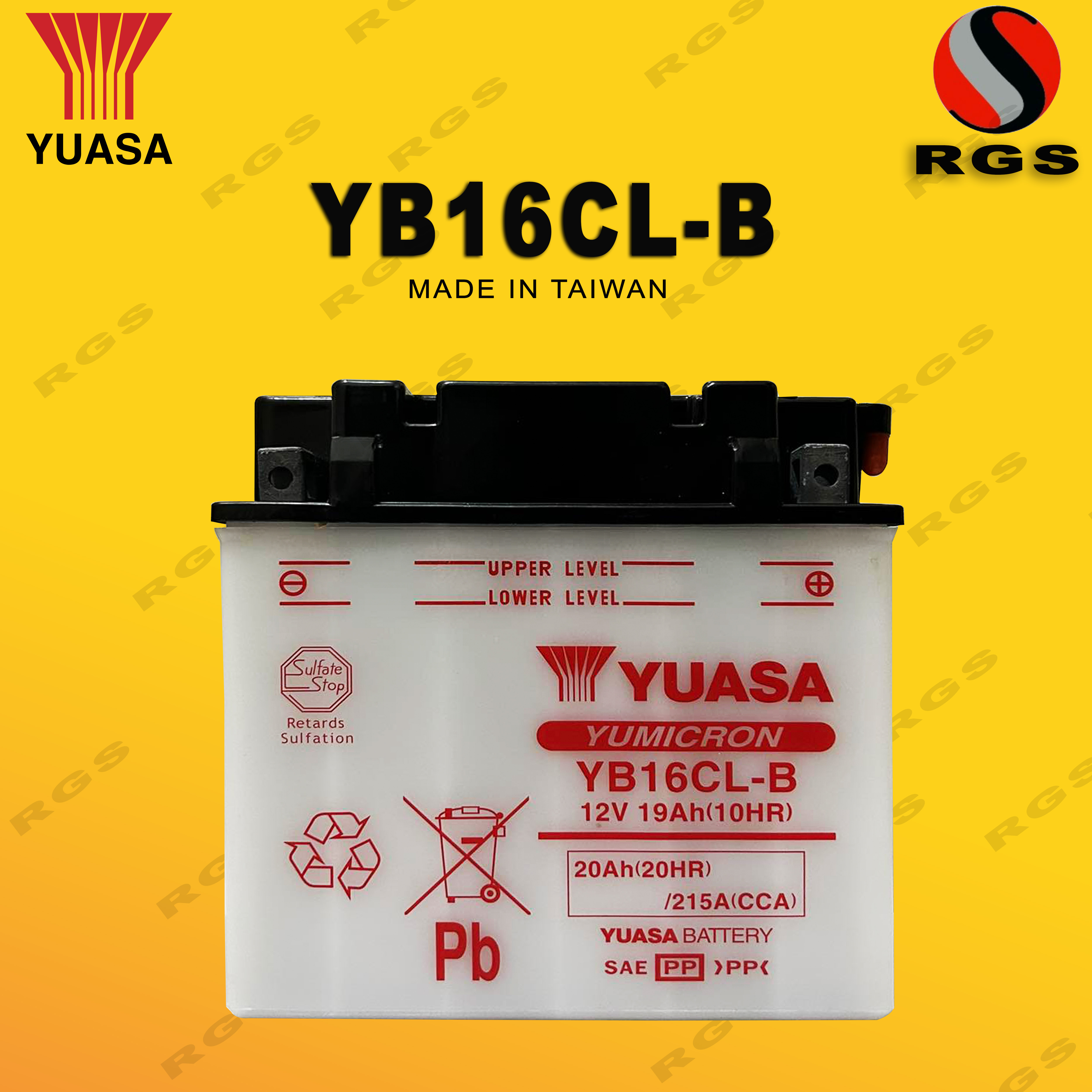 Yuasa YB16CL-B (For JETSKI and BIGBIKES) Made in Taiwan | Lazada PH