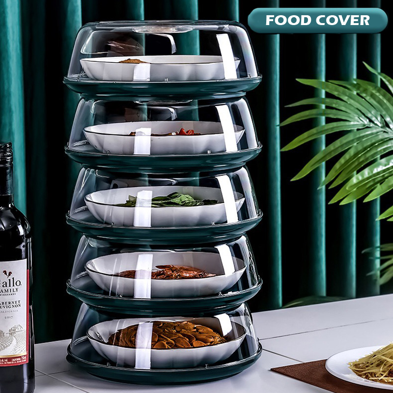 5 Layer Kitchen Food Protector Stackable Food Cover Insect-proof Food ...