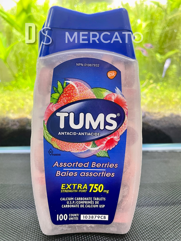 Tums 750 Extra Strength Antacid Assorted Fruits/Assorted Berries 100ct ...