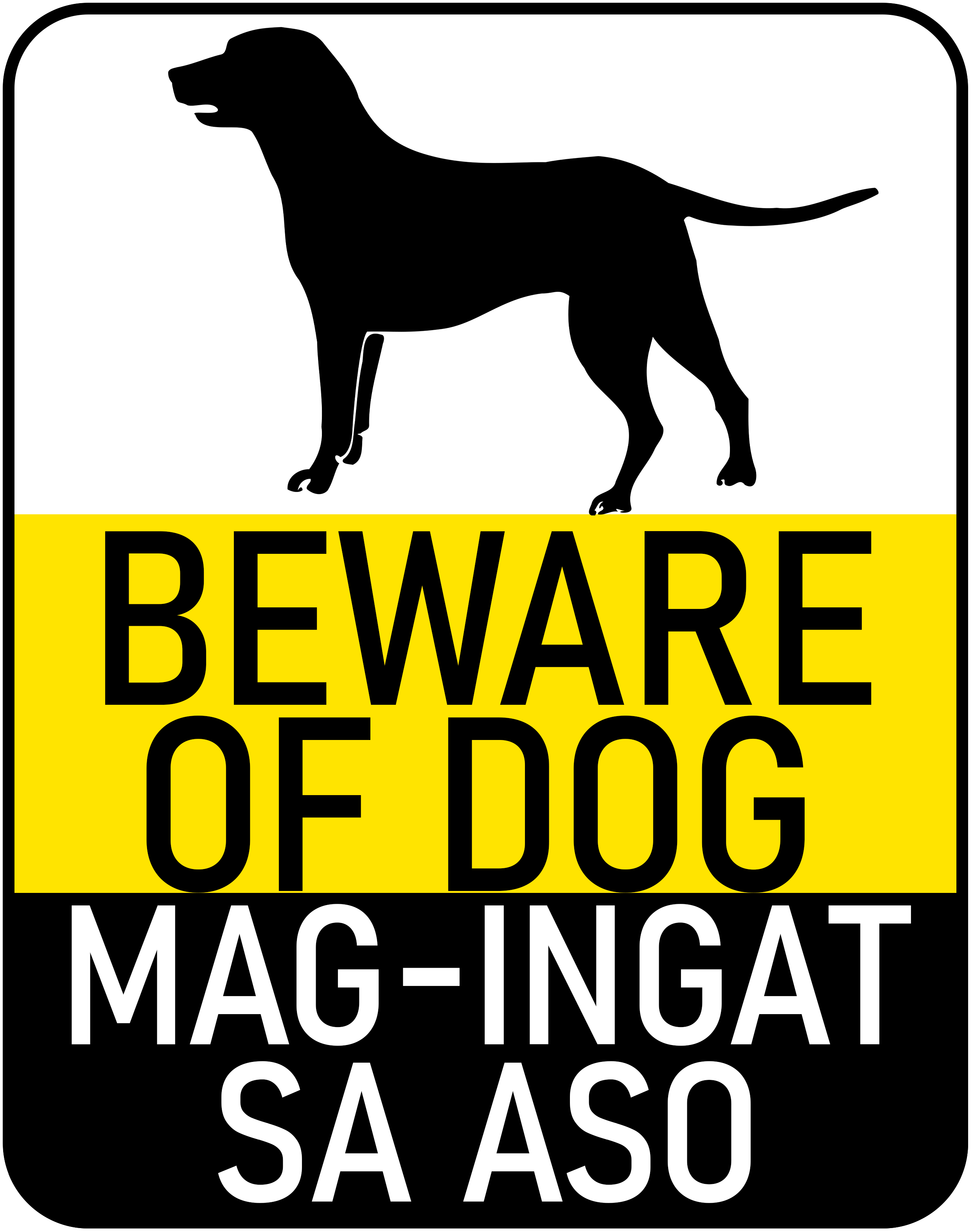 Beware of Dog Mag Ingat sa Aso Signage A4 SIZE PVC Warning Signs HIGH ...