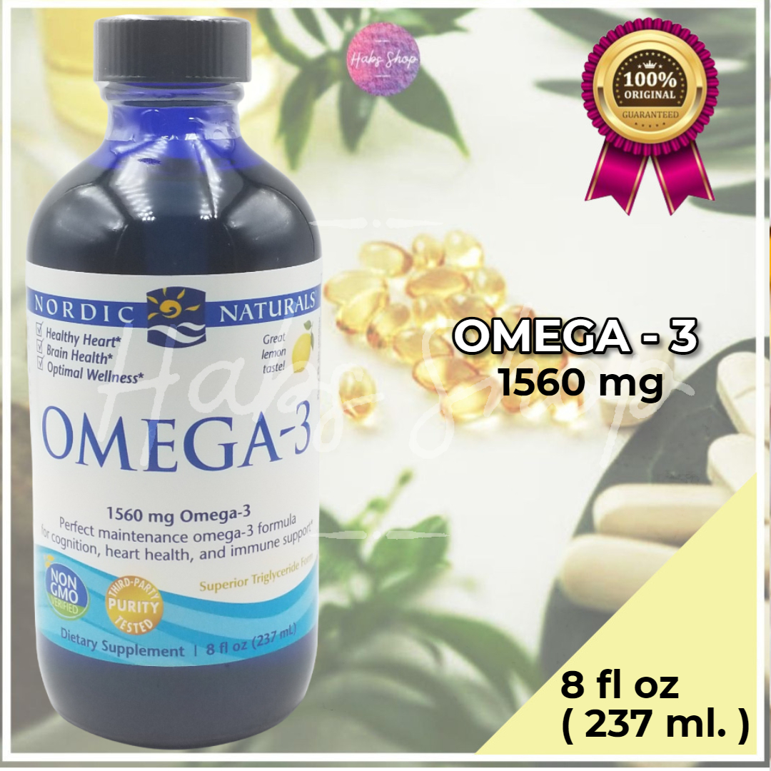 Nordic Naturals Omega 3 Lemon 1560 mg 8 fl oz 237 ml OR 16 fl oz 473 ml ...