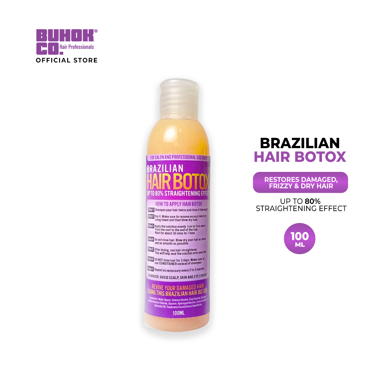 Buhok Co. Original Brazilian hair Botox Hair treatment up to 80% ...