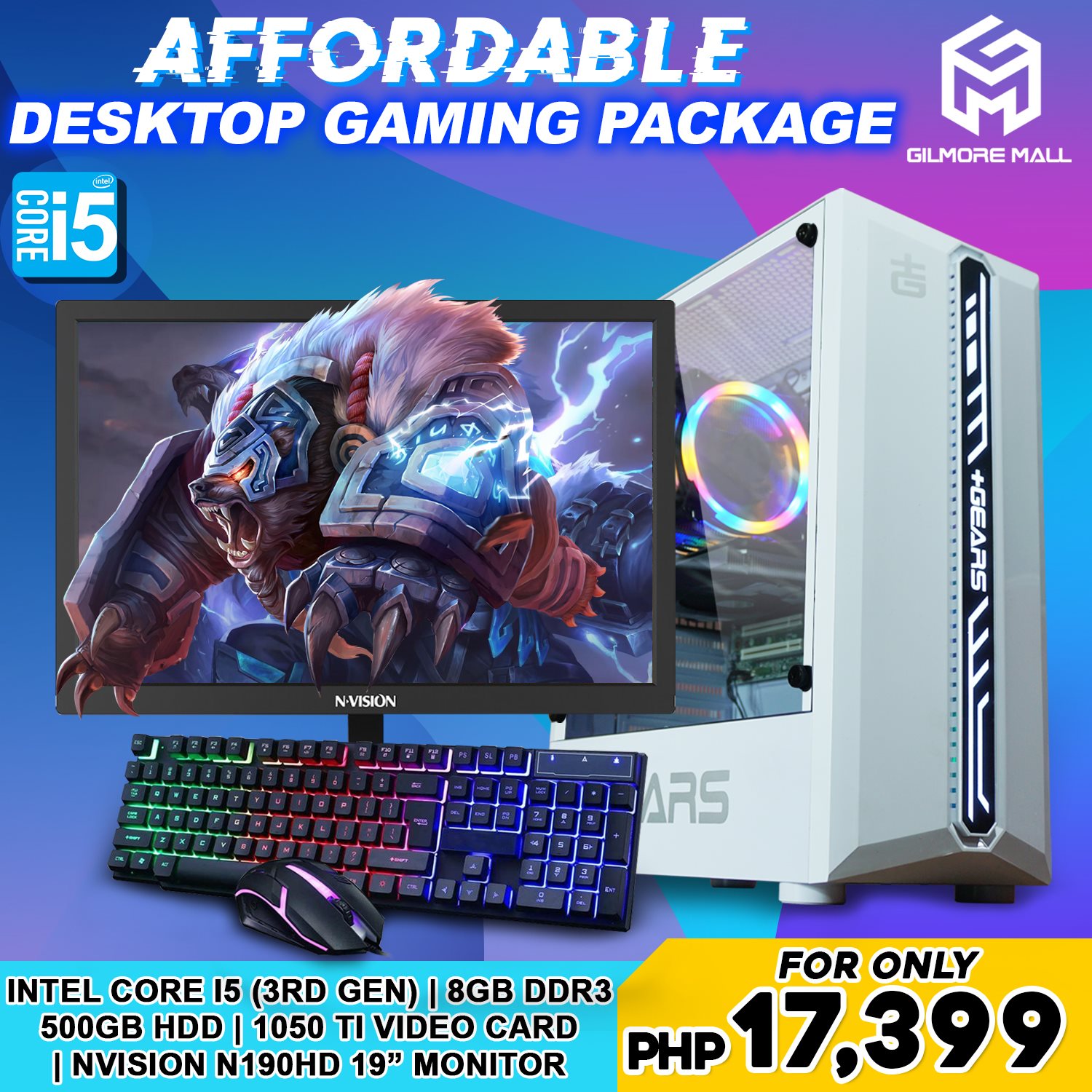 Gaming Desktop Package Intel Core i5 | 8GB RAM, 500GB HDD, GTX 1050ti ...