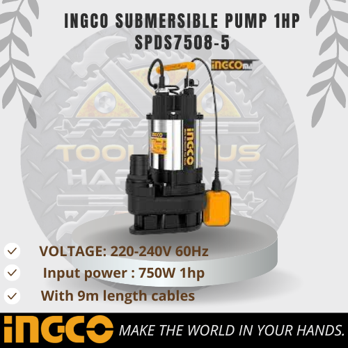 INGCO Submersible Pump 1HP SPDS7508-5 | Lazada PH
