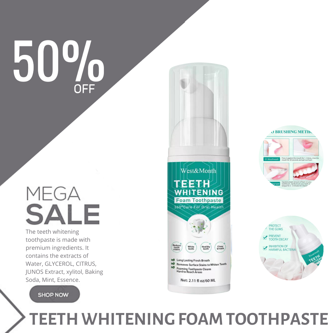 Cleaning Teeth Whitening Mousse Foam Toothpaste Oral Hygiene Effective ...