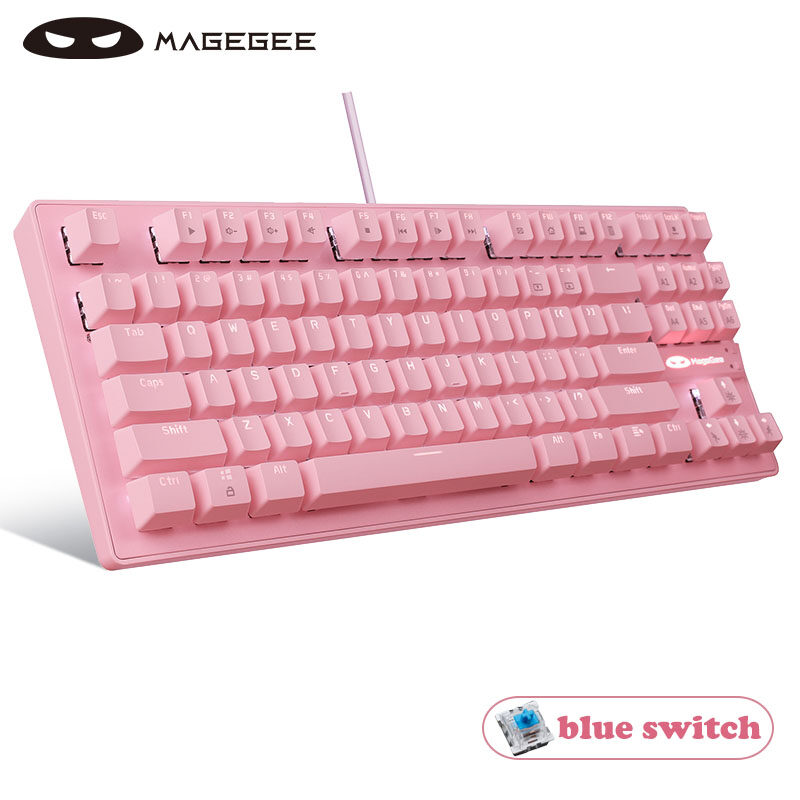 MageGee MK1 TKL Mechanical Gaming Keyboard Blue Red Switch Small ...