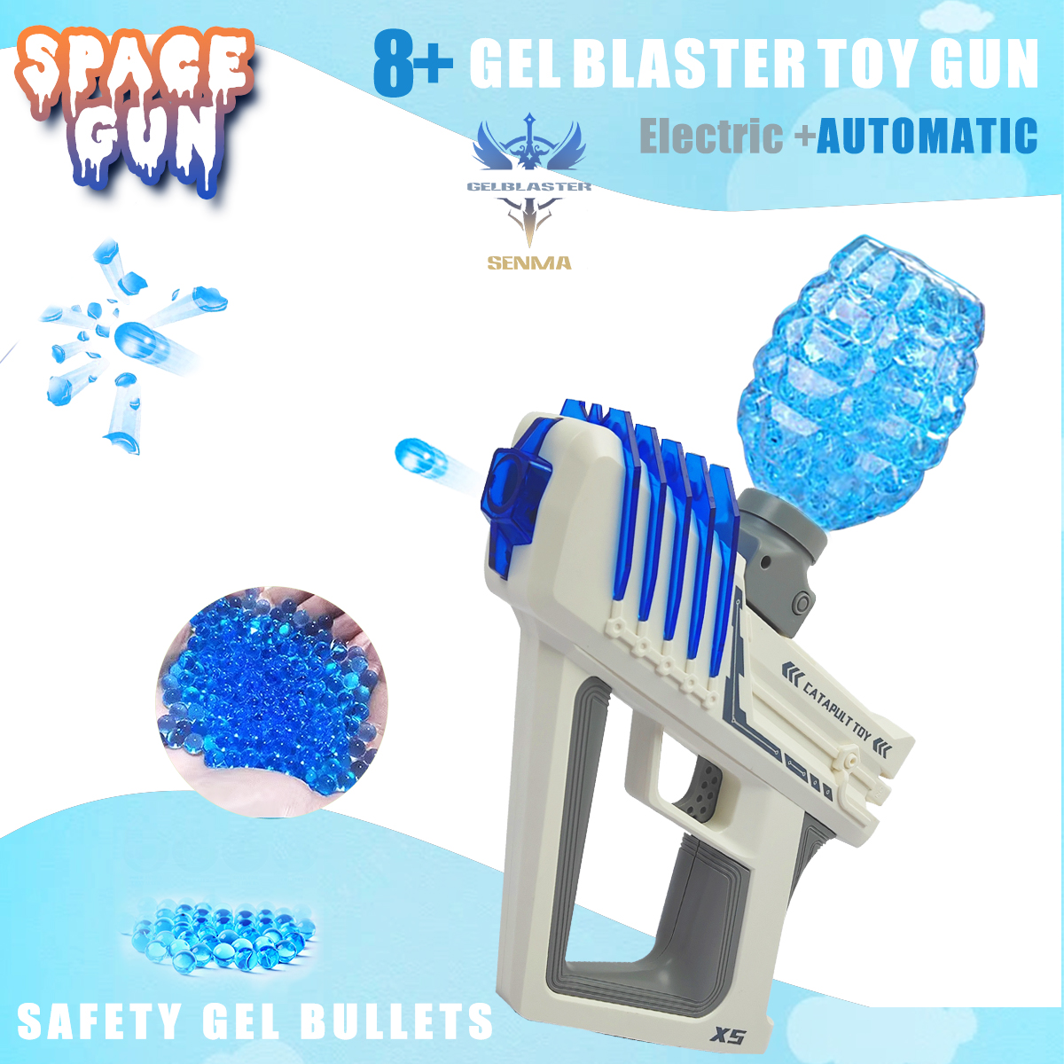 Kids Electric Gel Blaster Toy Gun for 8+ Boys Gifts Automatic ...