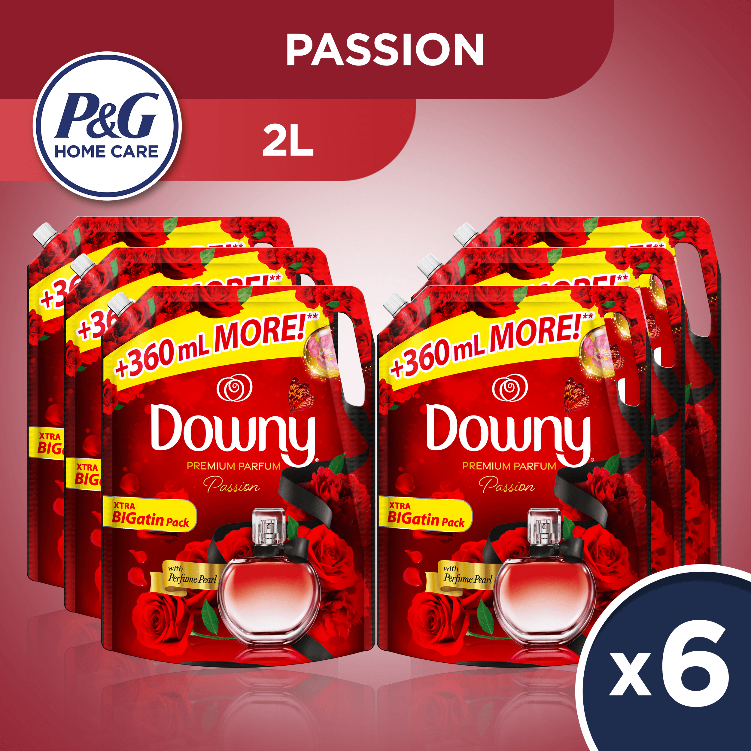 [Bundle of 6] Downy Perfume Fabric Conditioner Sunrise Fresh Kontra ...
