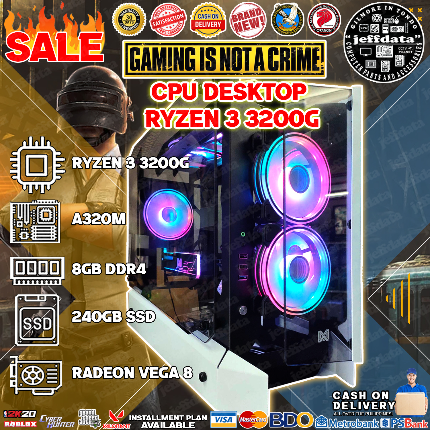 SYSTEM UNIT RYZEN 3 3200G SPECS: 🌟AMD RYZEN 3 3200G 🌟A320M 🌟8GB D4 🌟 ...