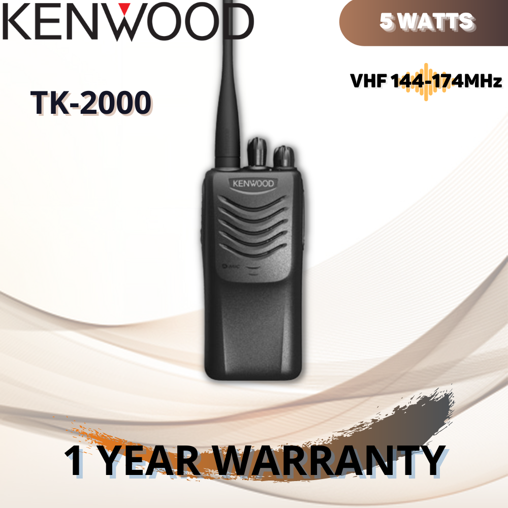 Kenwood TK-2000 VHF 5 Watts Slim and Rugged Two Way Radio TK2000 ...
