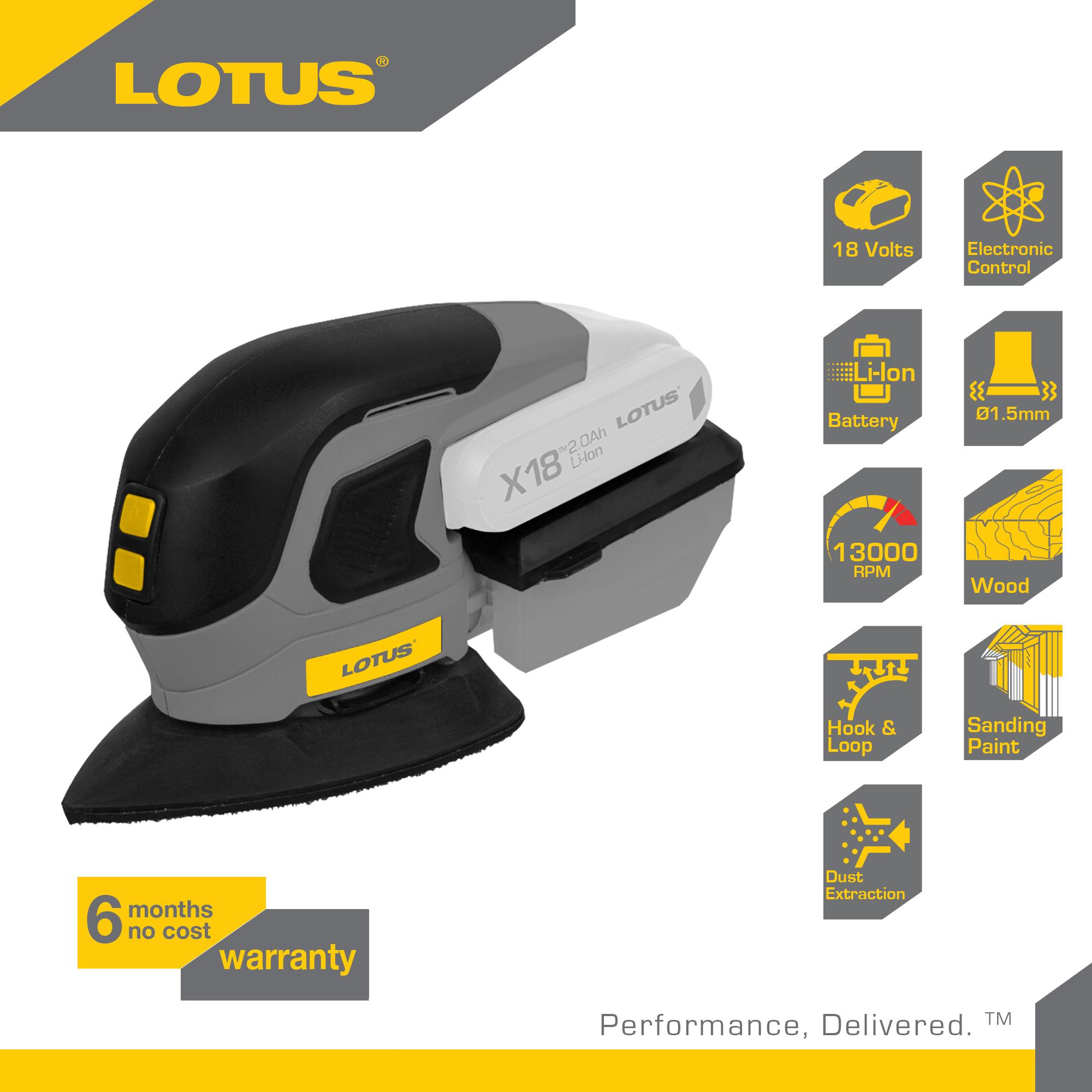 Lotus Cordless Delta Sander 18V X-Line LTDS18VLI (Solo Tool) | Lazada PH
