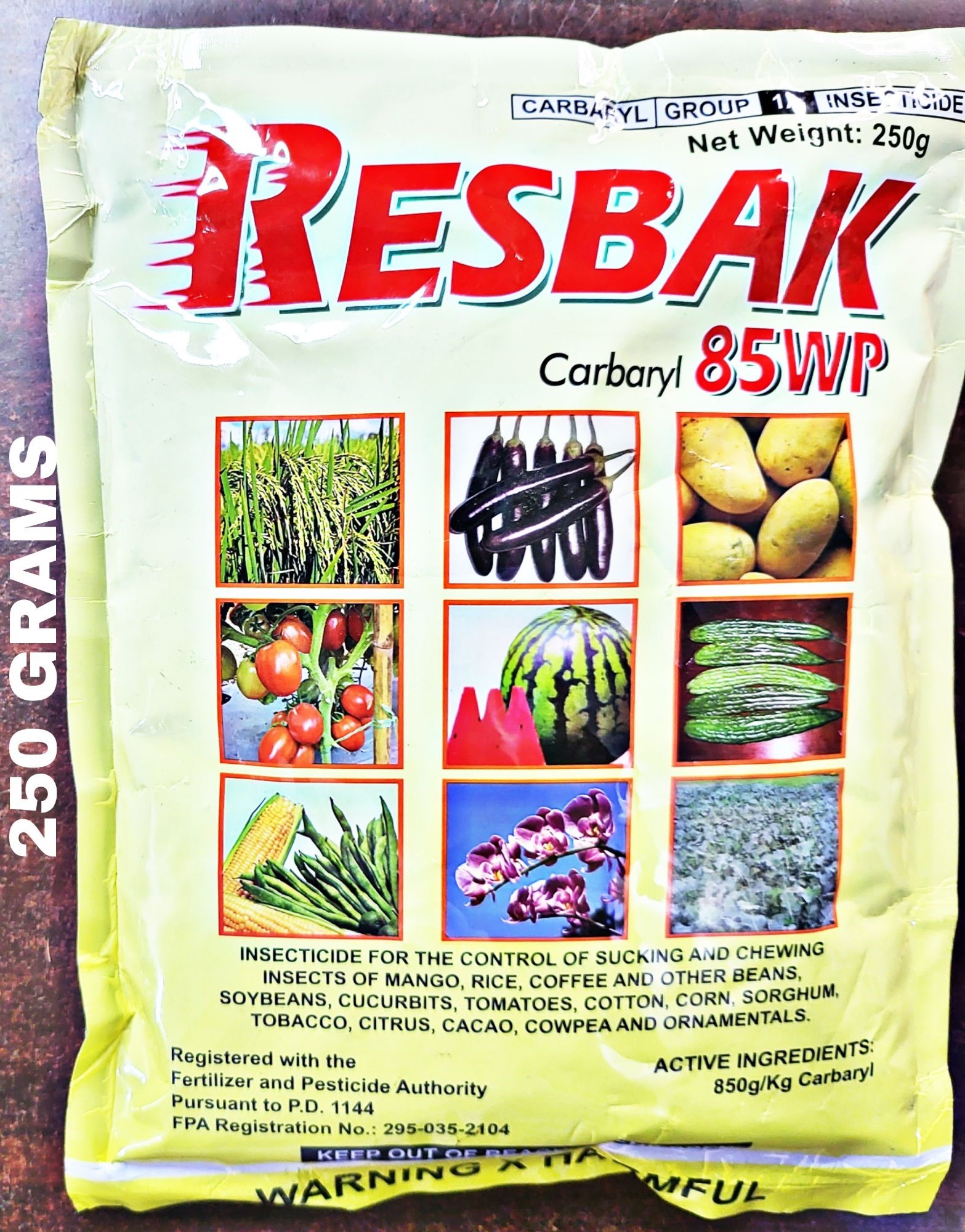 RESBAK 85WP (250 GRAMS) CARBARYL INSECTICIDE by VANN HAWK | Lazada PH