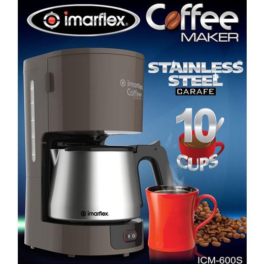 Imarflex Coffee Maker with Stainless Carafe 10 cups ICM-600S | Lazada PH