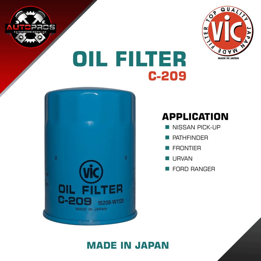 VIC C-209 OIL FILTER for Nissan Pick-up, Pathfinder, Frontier, Urvan ...