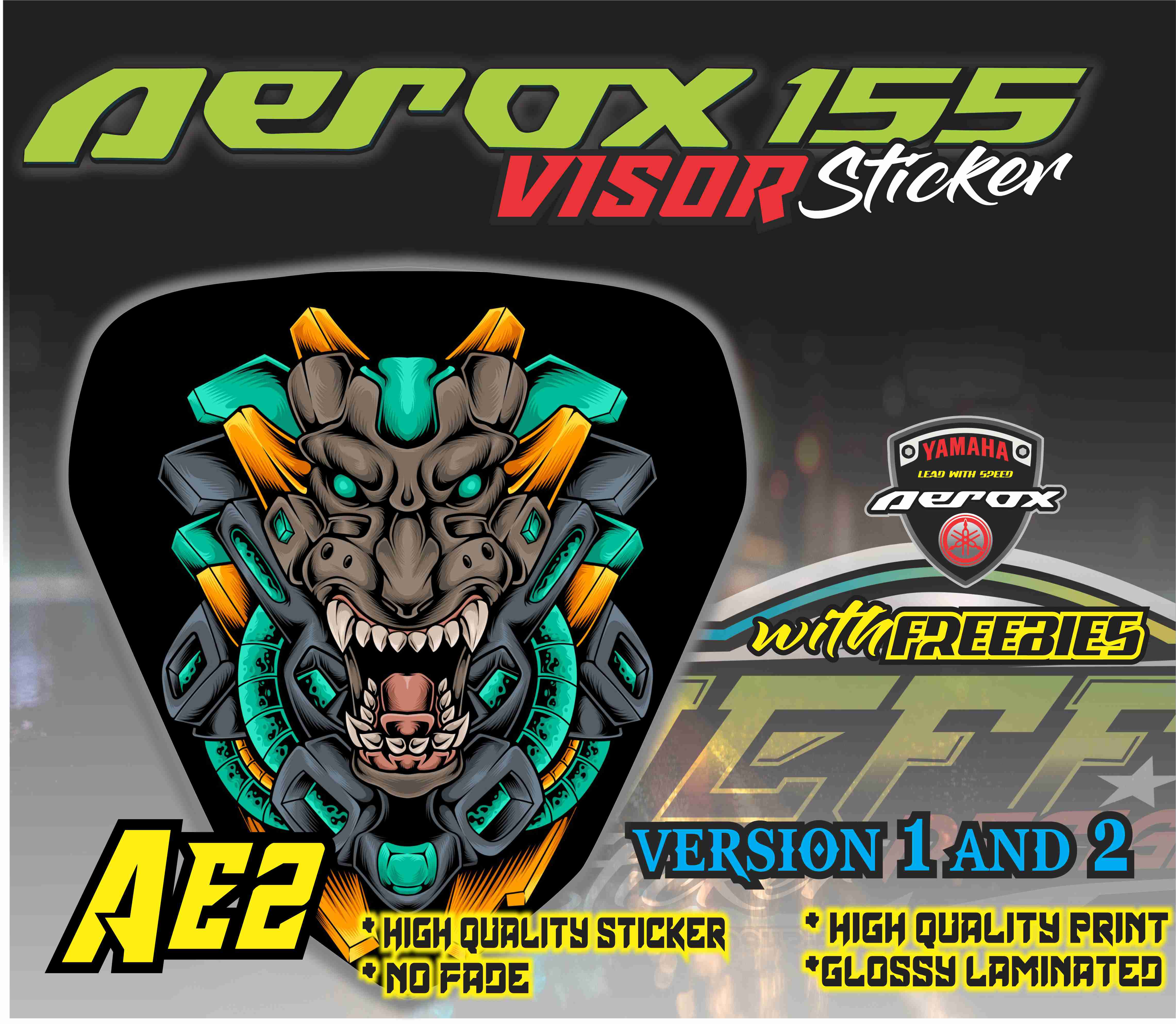 AEROX VISOR STICKER V1 V2 FIT | Lazada PH