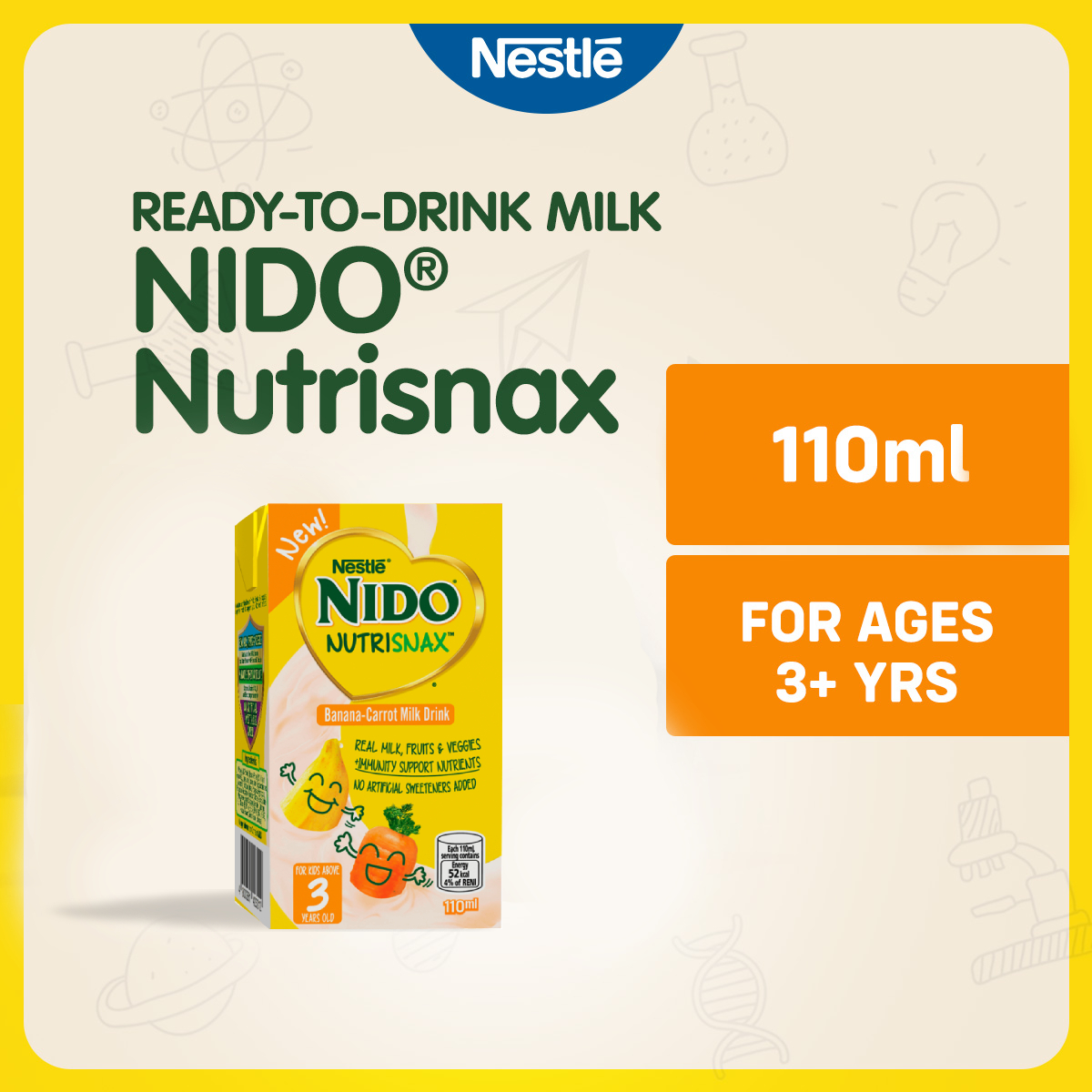 Nido Nutrisnax Banana-Carrot Milk Drink 110ml | Lazada PH