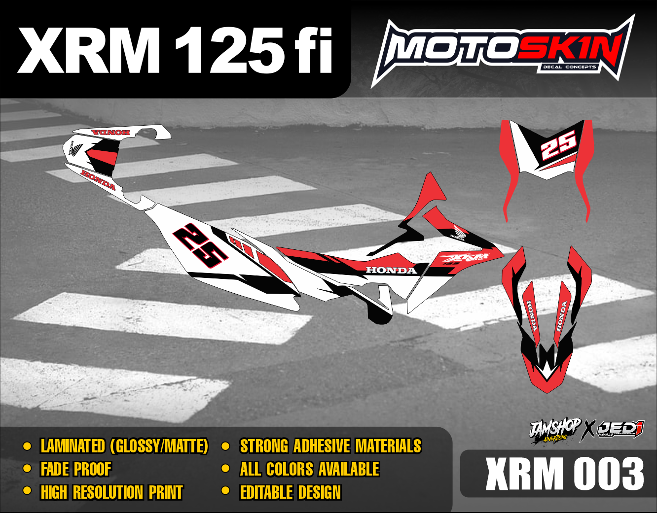 Honda XRM 125 FI Version 1 Full Decals | Lazada PH