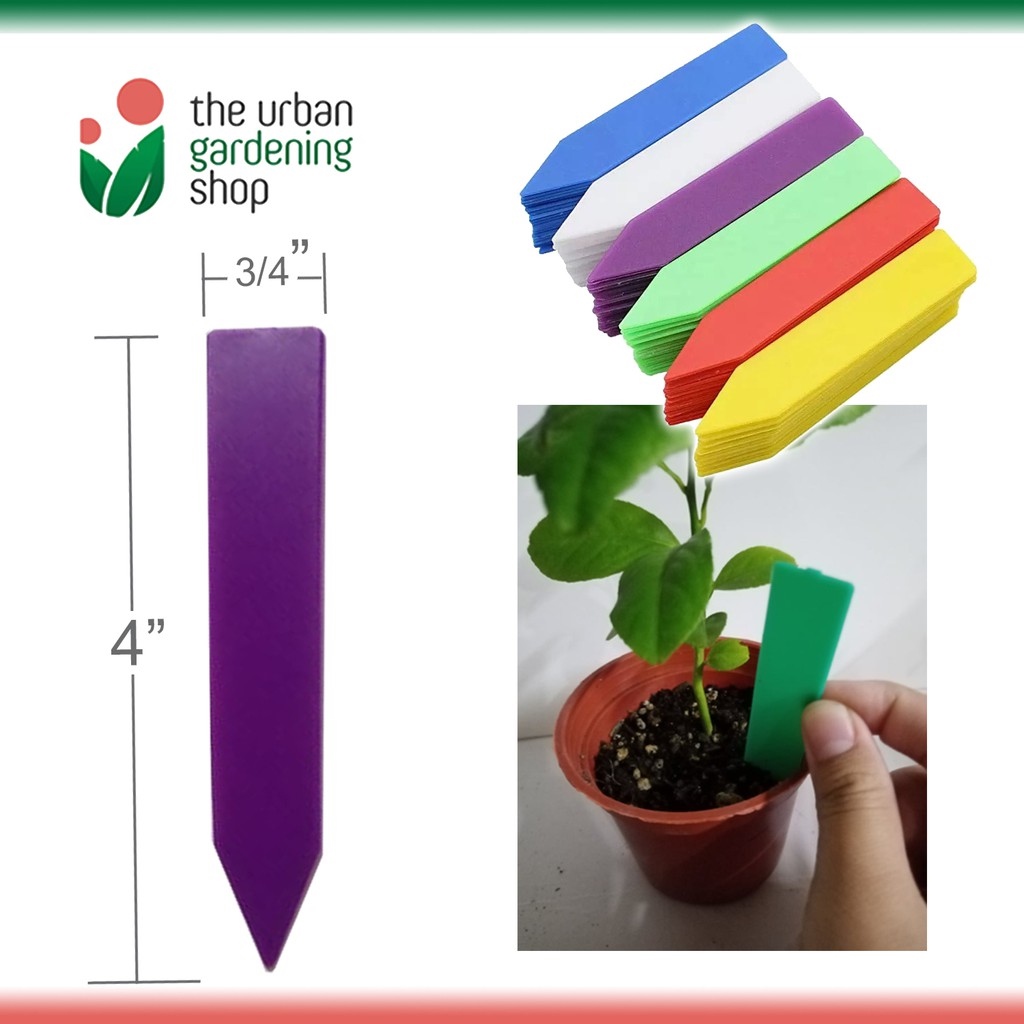 fertilizer Colorful Plant Labels Re-Usable Plastic 4 Inches 120 Pcs per ...