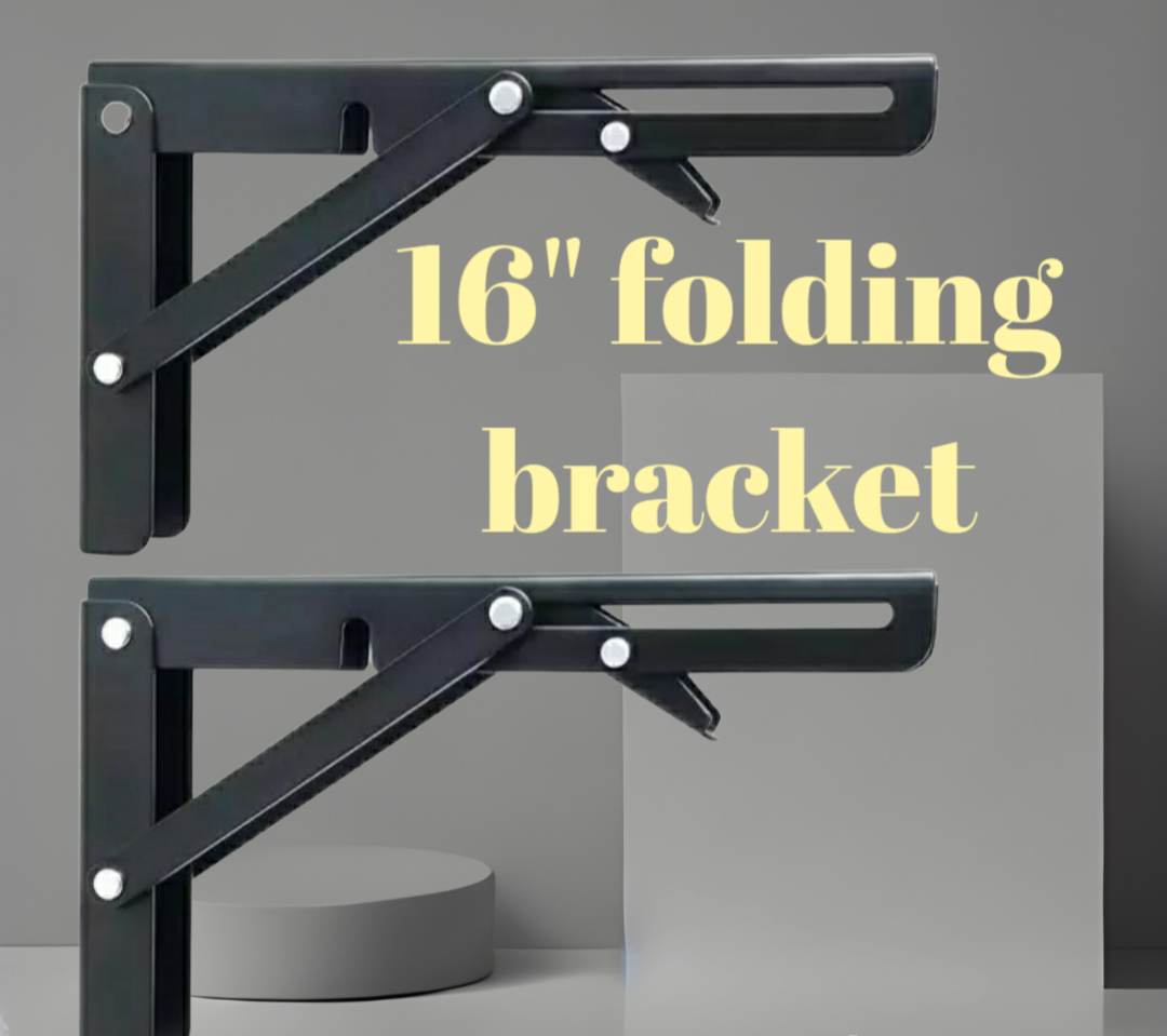 16 Inches Steel folding Bracket 2pcs Foldable Wall Bracket for Shelf ...