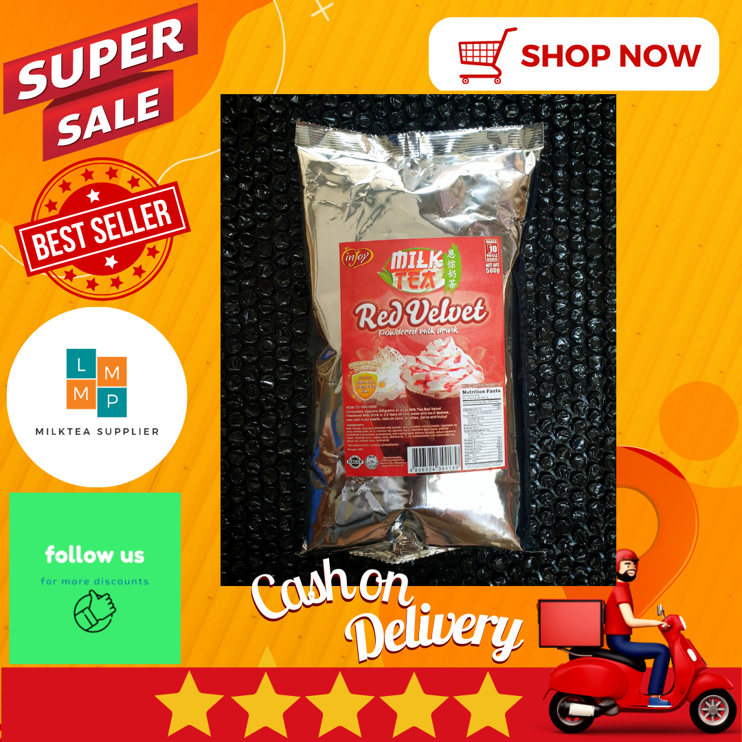 🥤RED VELVET MILK TEA POWDER 500 GRAMS INJOY BRAND🥤- LMMP MILKTEA ...