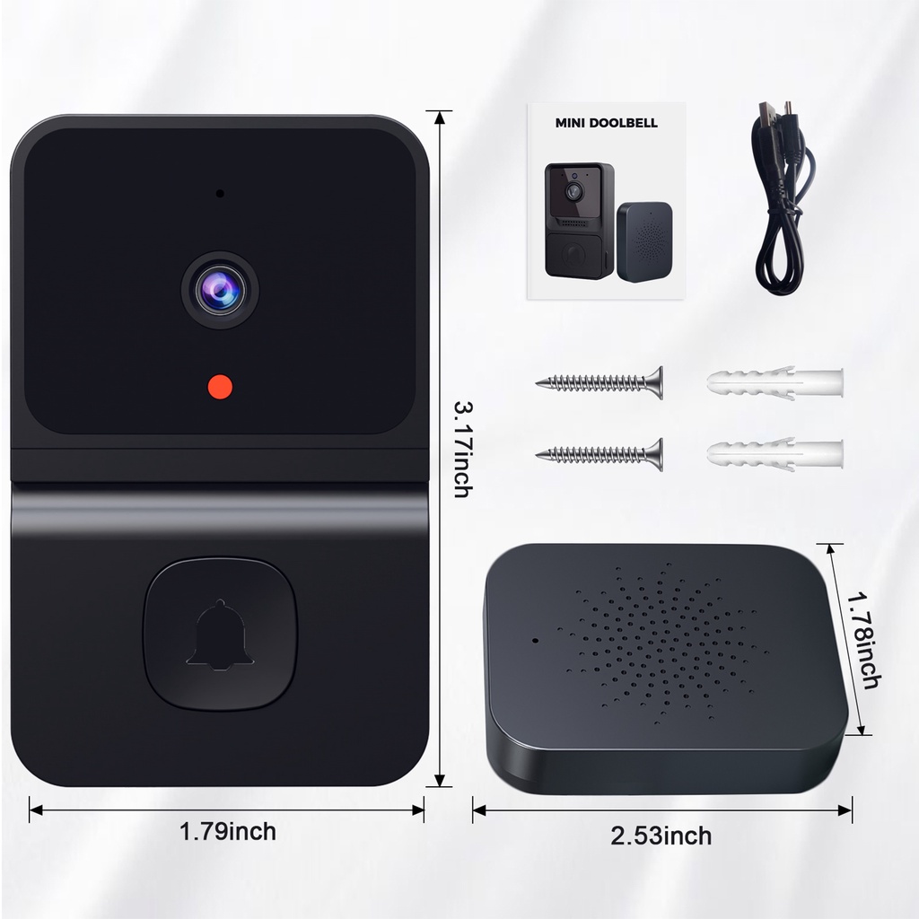 Clever Wireless Doorbell with Camera WIFI Doorbell Hd Smart Night ...