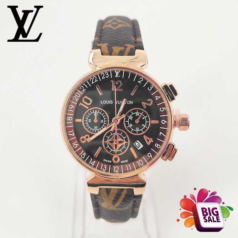 Louis Vuitton LV Watches For Women Original Analog Gold Ladies Watches ...