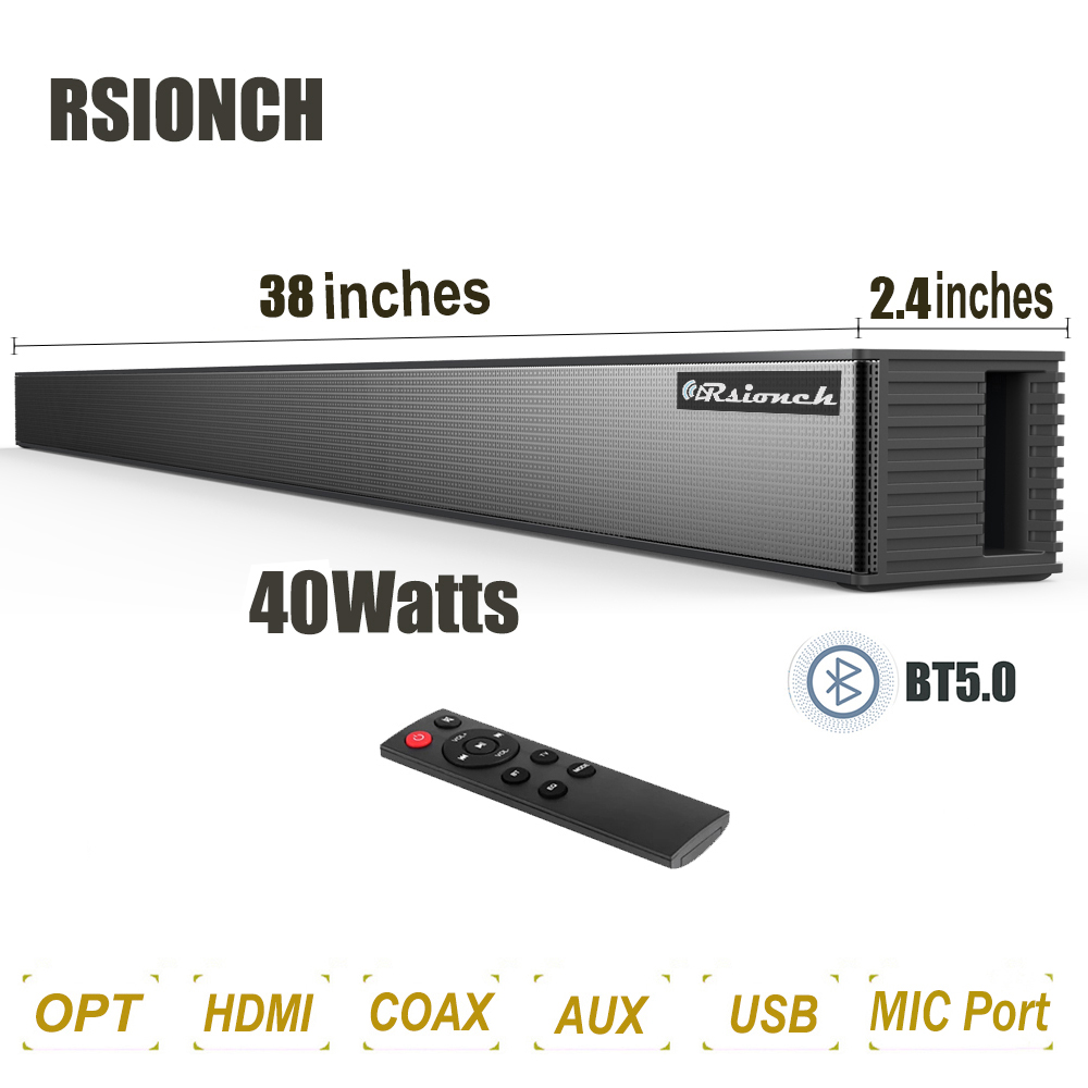 Rsionch Sound Bar with Mic Home Theater Set Multi-interface Connection ...