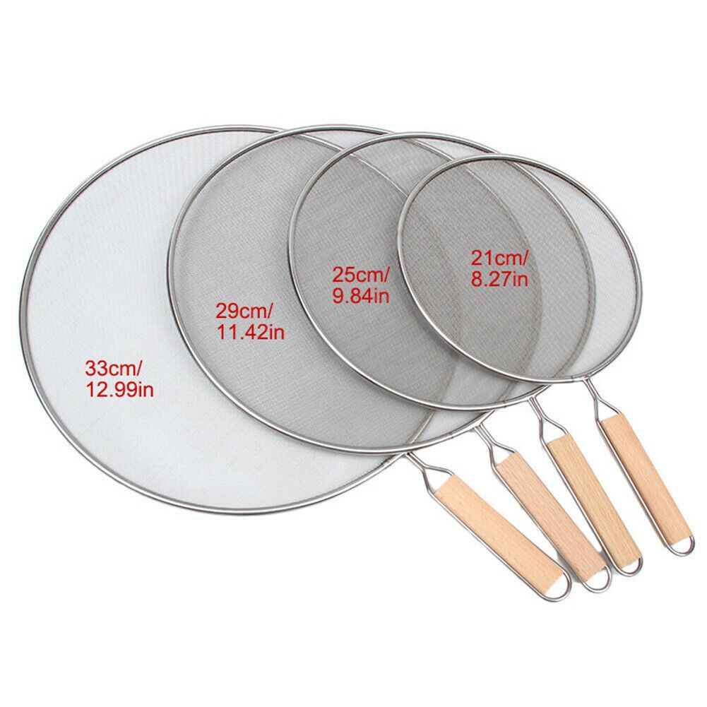 WASTELAND BEAUTY Splatter Guard Durable Stainless-Steel Frying Pan ...