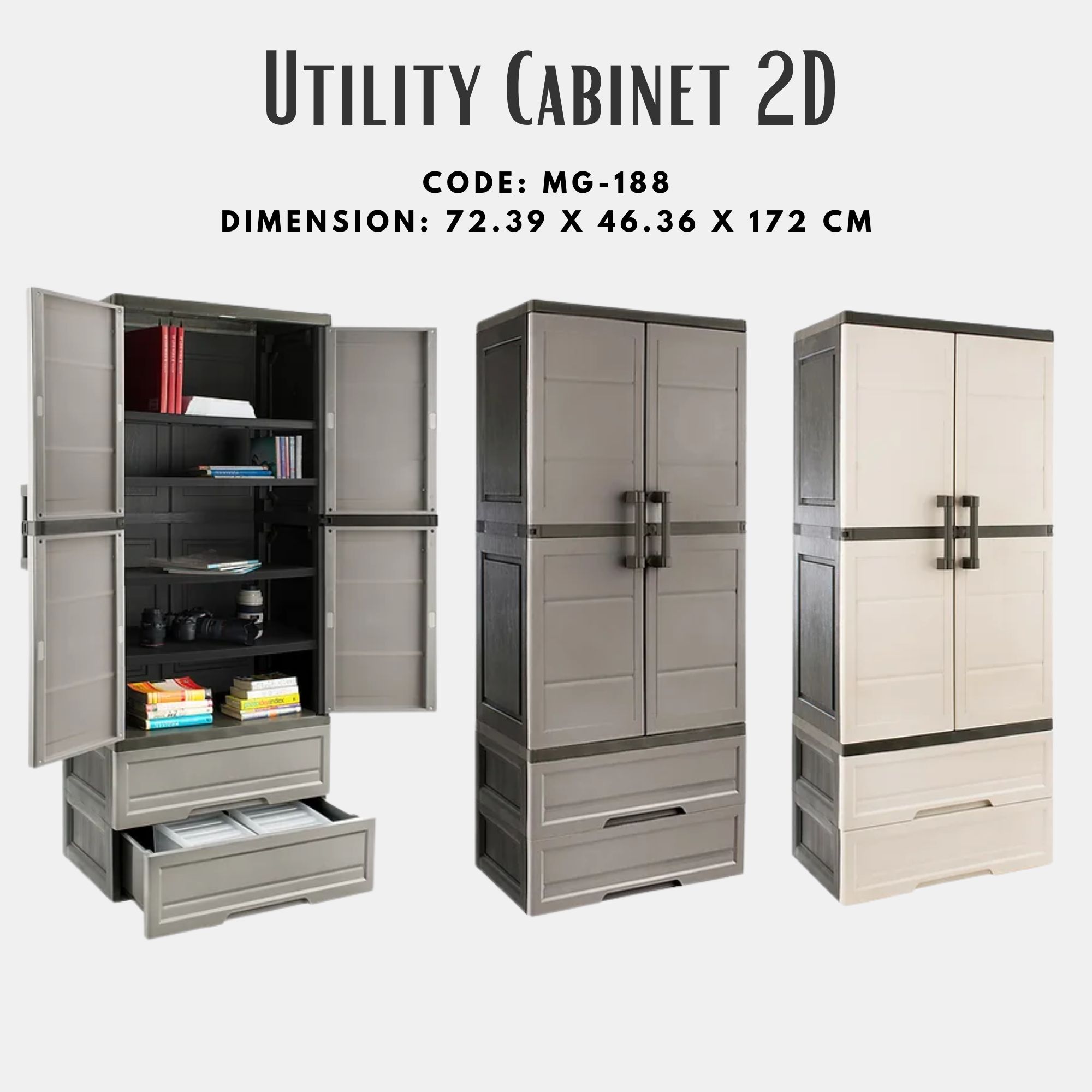 [PREORDER] Megabox Utility Cabinet with 2 Drawers/ Megabox Elegant ...
