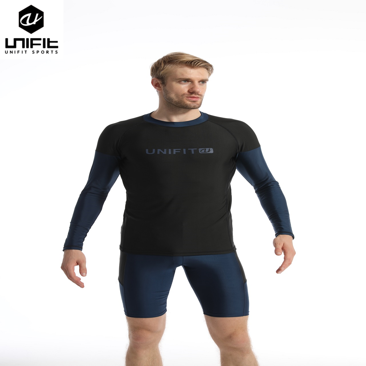 UNIFIT Men's Rush Guard Swimsuit Swimwear Dri-Fit Rush Guard Terno ...