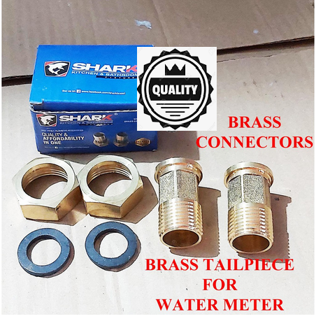 Shark Brass Connectors Tailpiece for Water Meter Tail Piece Gasket SET ...