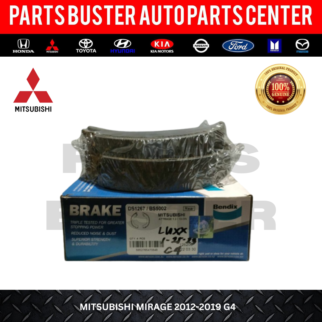 Genuine Bendix BRAKE SHOE for MITSUBISHI MIRAGE 2012-2019 G4 (DS-1267 ...