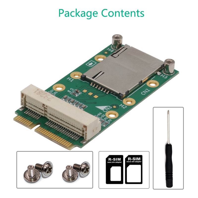Mini PCIE Adapter with SIM Card Slot for 3G/4G Module WWAN HSPA MODEM ...