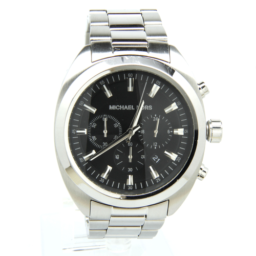 MK Watch Michael Kors Stainless steel mens chronograph MK8270 - Black ...