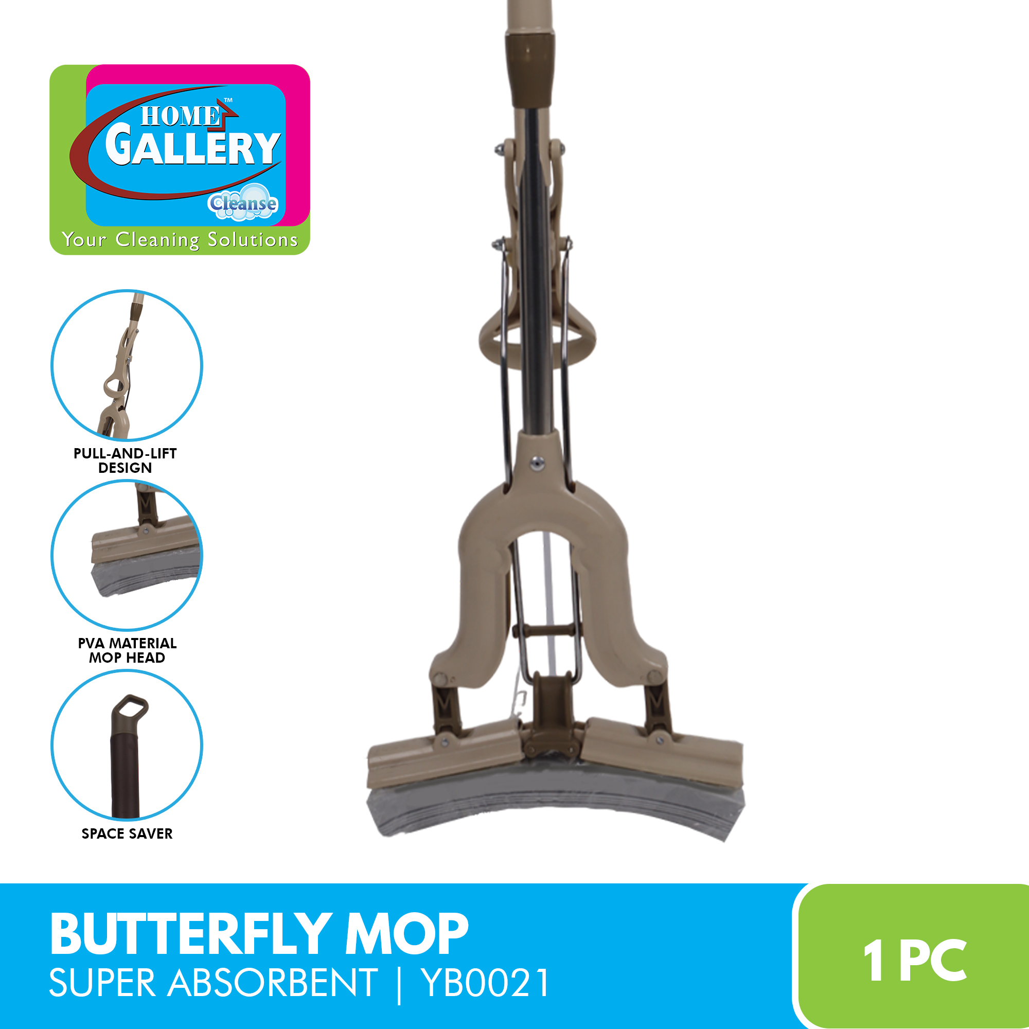 Home Gallery Butterfly Mop with Adjustable Handle OR Butterfly Mop ...